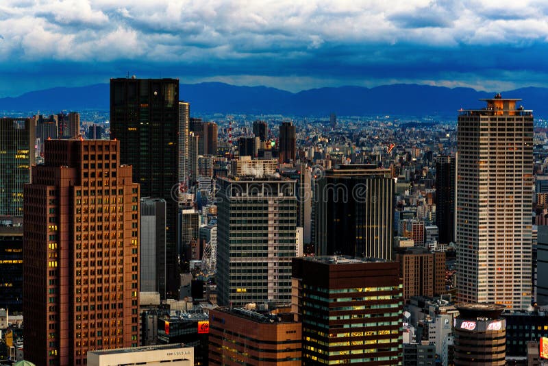 Modern Architecture in Osaka Editorial Image - Image of horizon, garden ...