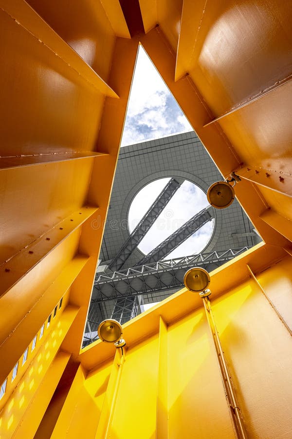 Umeda Sky Building in Osaka Seen from Below Stock Image - Image of ...