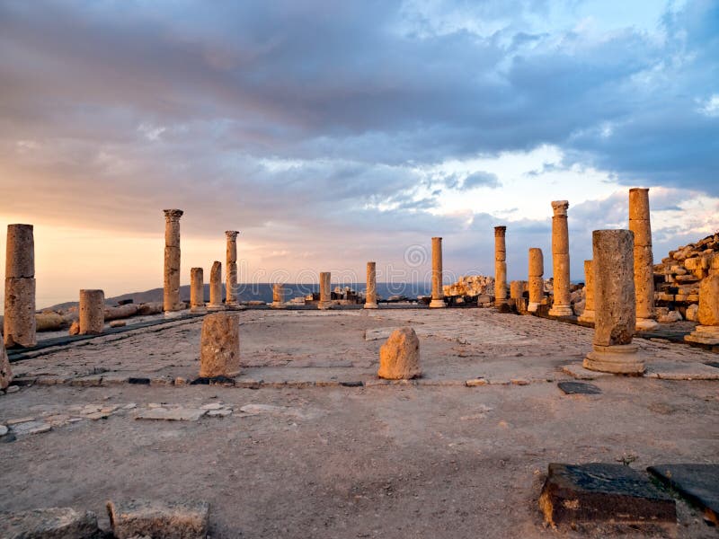Umm Qais Gadara Romans Ruins Jordan Stock Image - Image of ruins ...