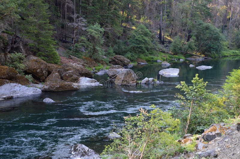Umpqua River in the Cascade Range, Oregon Stock Photo - Image of states ...