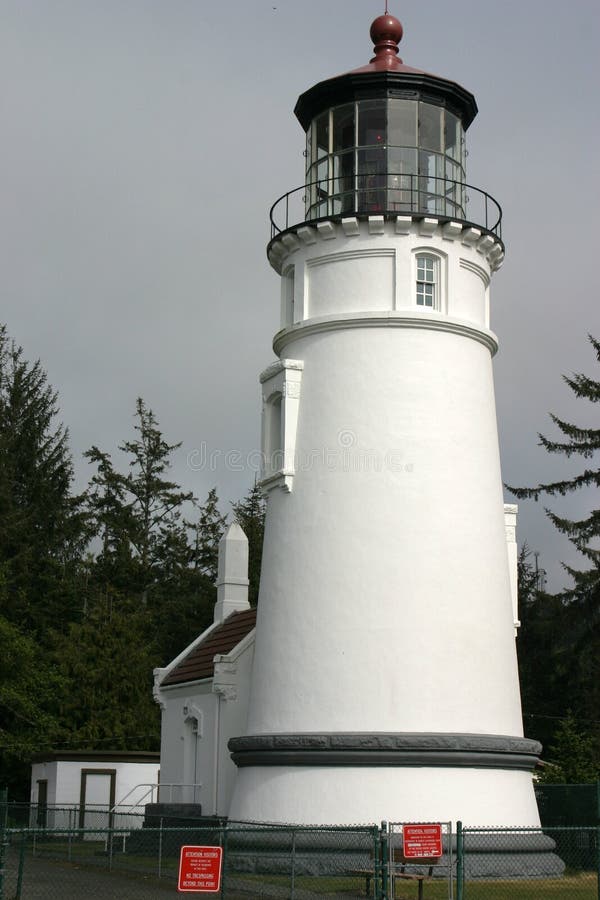 The Top of the Historic Umpqua Lighthouse in Oregon, USA Stock Photo ...