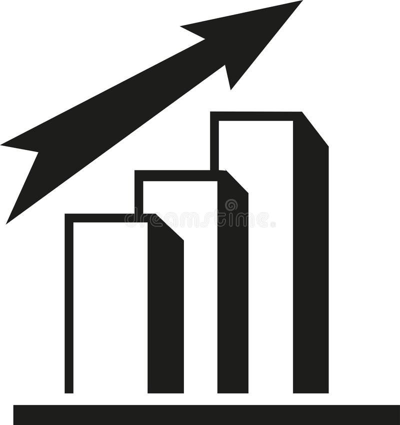 Umsatzwachstum - Diagramm vektor abbildung. Illustration von ...