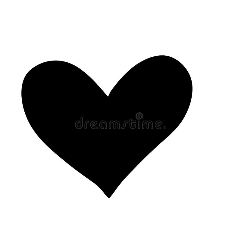 Un Amor Negro Hecho De Corazón Stock de ilustración - Ilustración de ...