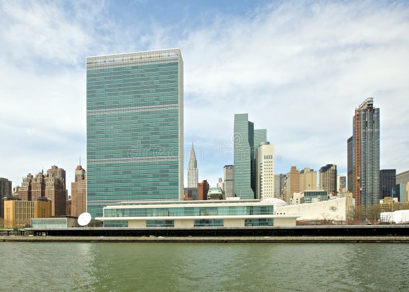 UN building stock photo. Image of skyline, manhattan - 40770562