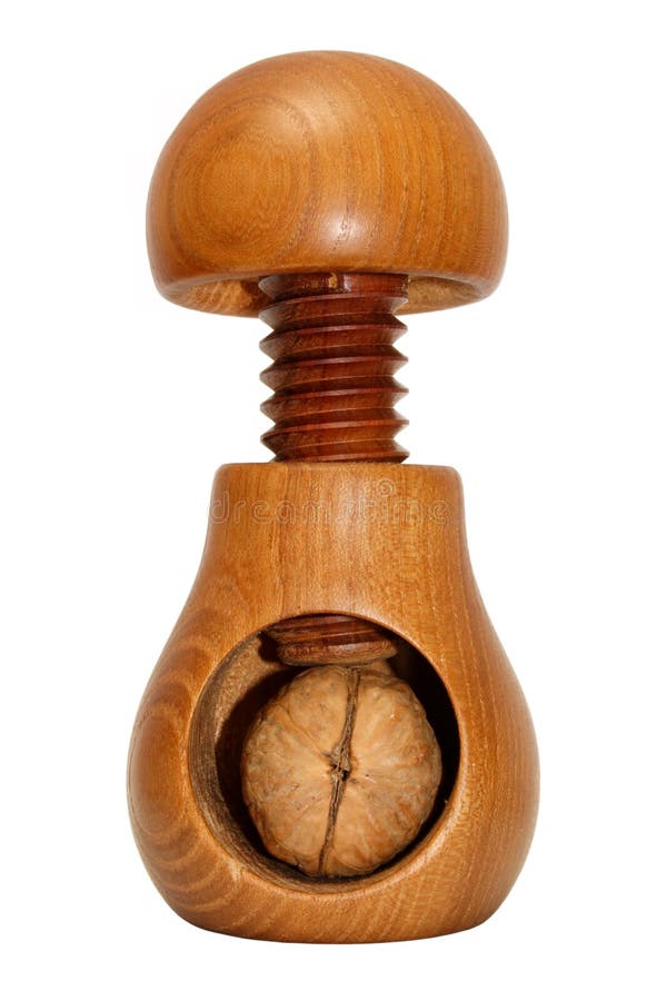 Un Casse-noix Et Une Noix En Bois Image stock - Image du nourriture ...