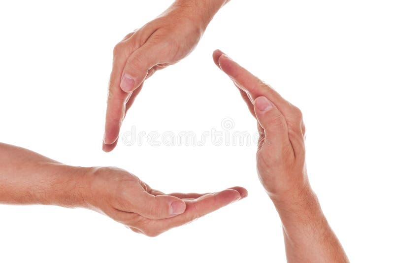 Mani che fanno un cerchio fotografia stock. Immagine di costruzione ...