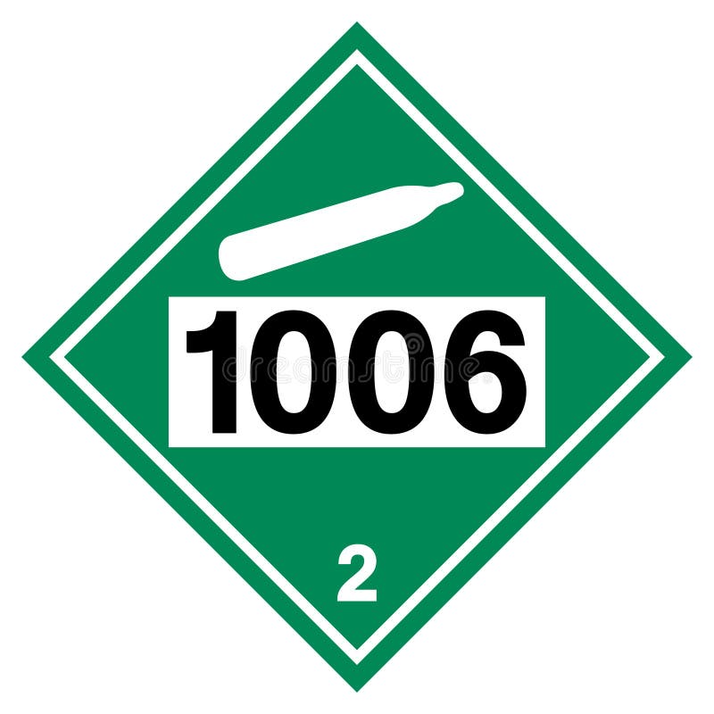 UN1006 Class 2 Argon Symbol Sign, Vector Illustration, Isolate on White ...