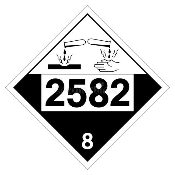 UN2582 Class 8 Ferric Chlorid Solution Symbol Sign, Vector Illustration ...