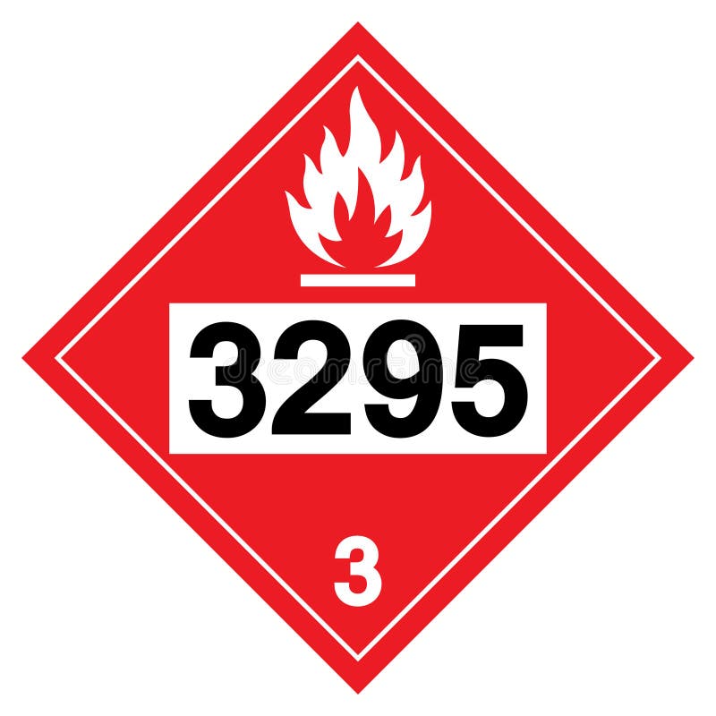 UN3295 Class 3 Hydrocarbons Liquid Symbol Sign, Vector Illustration ...