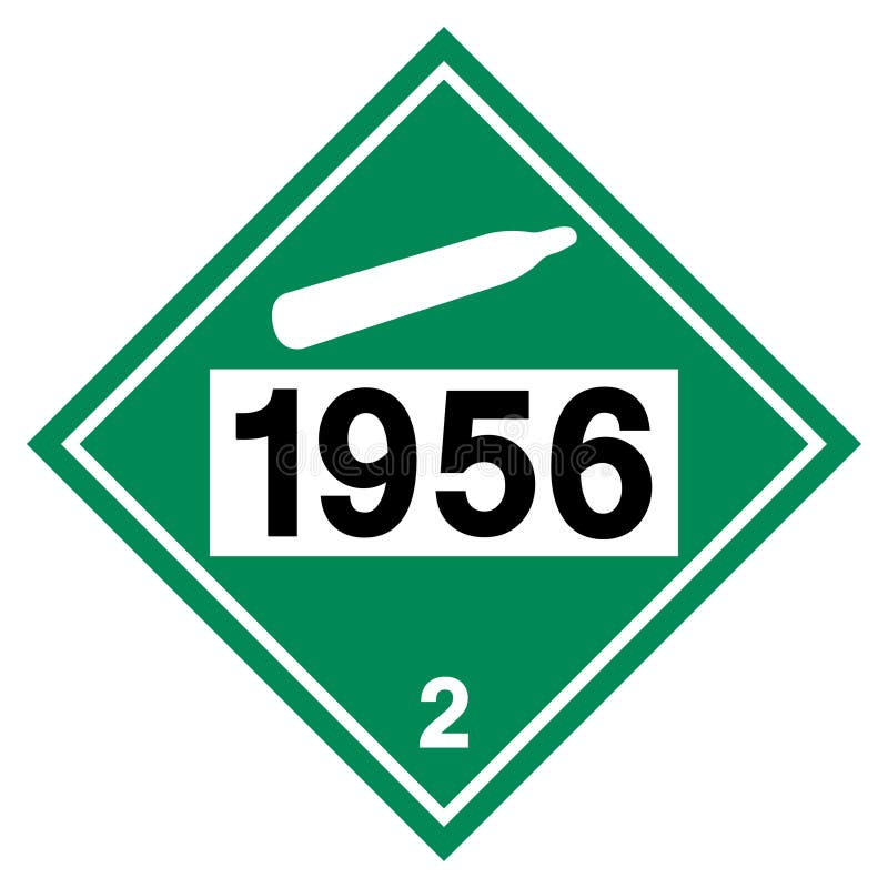 UN1956 Class 2 Non Flammable Gas Symbol Sign, Vector Illustration ...