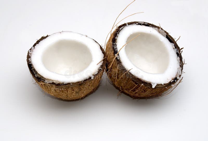 Un Coco Recientemente Partido Foto de archivo - Imagen de sustancioso ...