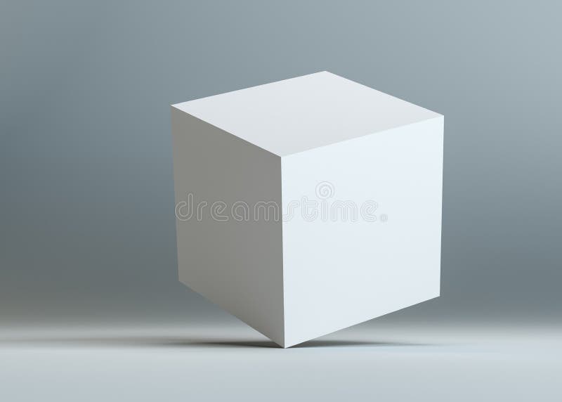 Cube Blanc Avec Les Bords Arrondis Illustration Stock - Illustration du ...