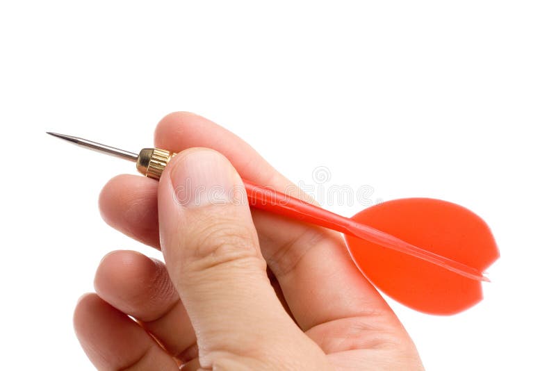 Un dard rouge photo stock. Image du cible, archery, dards - 2682556