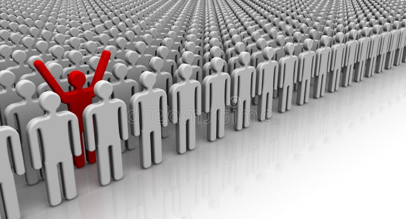 Un de beaucoup illustration stock. Illustration du isolement - 69802725