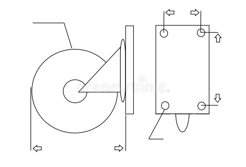 Un Dessin Gratuit Technique De Dimension D'une Roue De Chariot ...