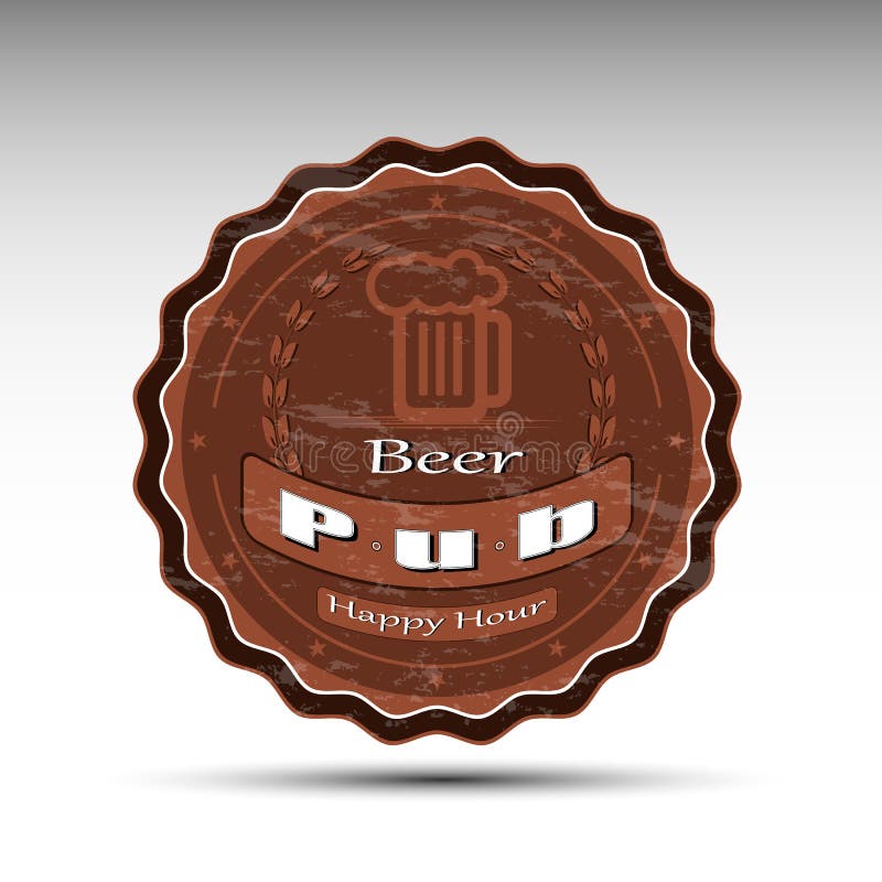 Un Diseño De Estera De La Cerveza Ilustración del Vector - Ilustración ...