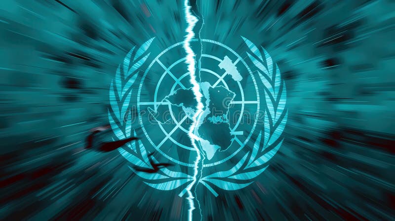 UN Division - Lightning Bolt Splits Glowing Emblem, Creating Explosive ...