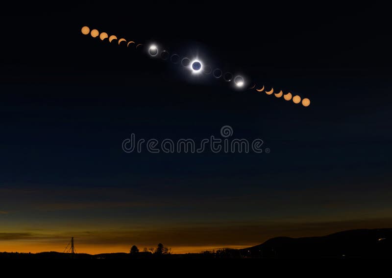 Un Eclipse Solar Total Compuesto De Abril 8 2024 Waterville Quebec ...