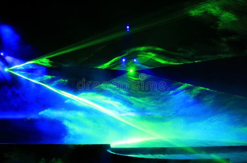 Un Efecto De La Luz Laser En Un Funcionamiento Imagen de archivo ...
