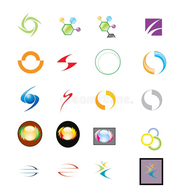 Un Elemento Di 20 Logo Per Progettazione Di Logo Fotografia Stock ...