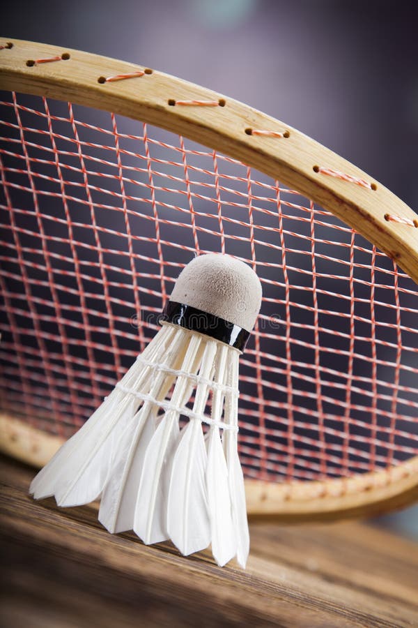 Un Ensemble De Badminton Palette Et Le Volant Photo stock - Image du ...