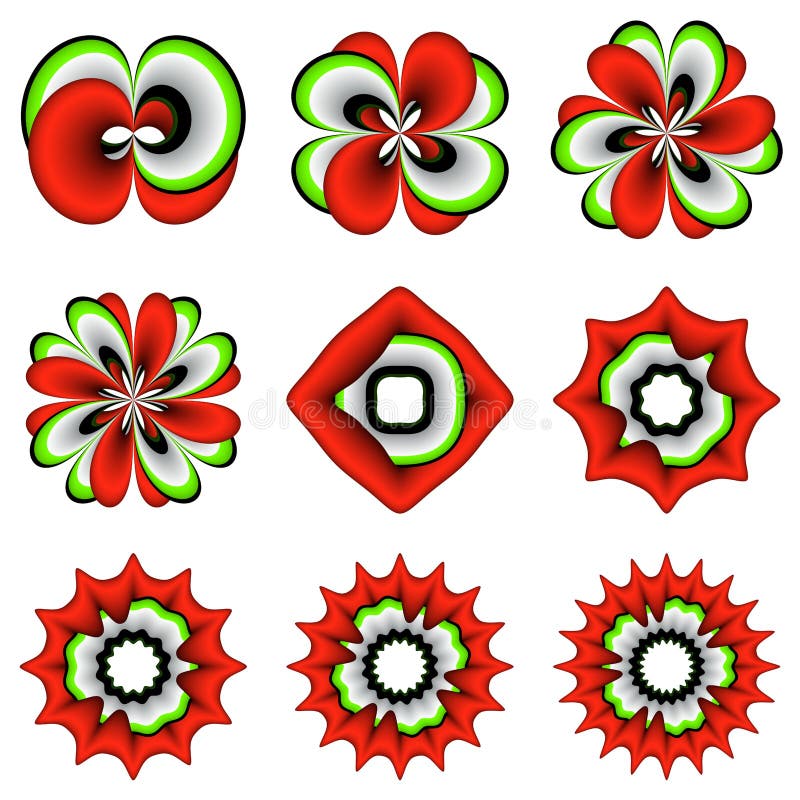 Un Ensemble De Symboles Graphiques D'isolement Illustration Stock ...