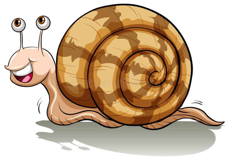 Escargot lent illustration de vecteur. Illustration du mucus - 25217555