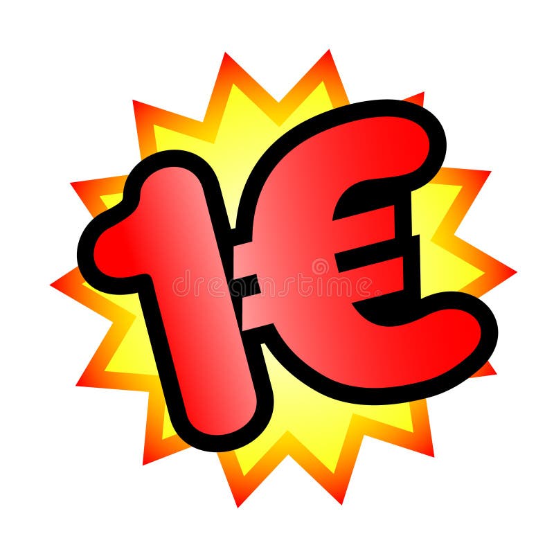 Un euro illustration de vecteur. Illustration du argent - 19769181