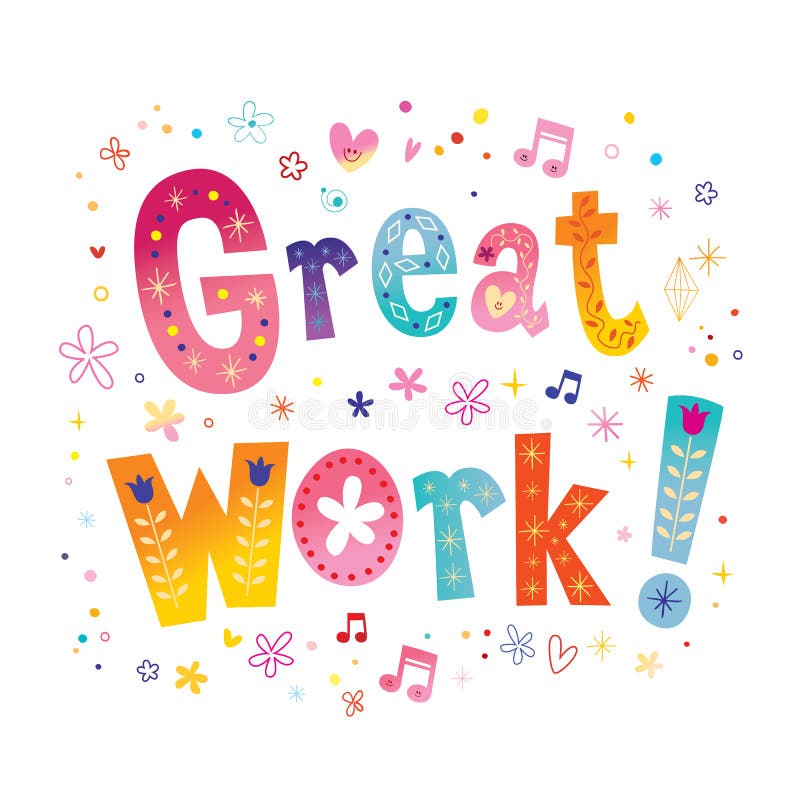 Un Excellent Message De Travail Illustration de Vecteur - Illustration ...