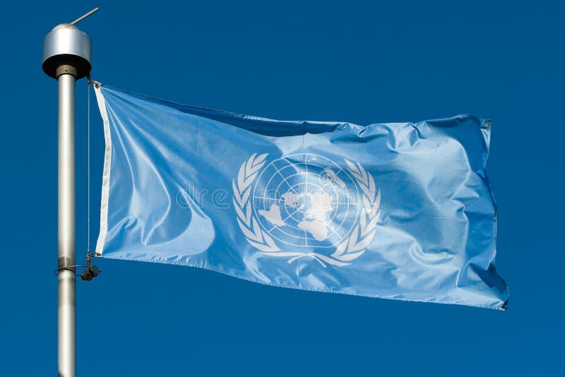 UN flag editorial stock image. Image of cooperation, city - 15310354