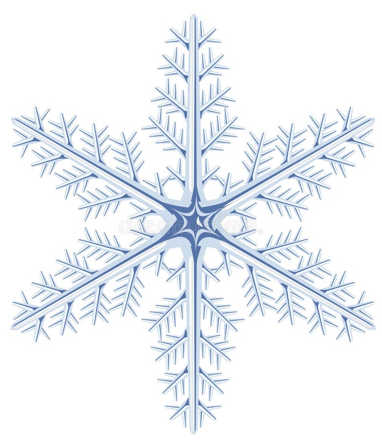 Un Flocon De Neige Sur Un Fond Blanc Illustration de Vecteur ...