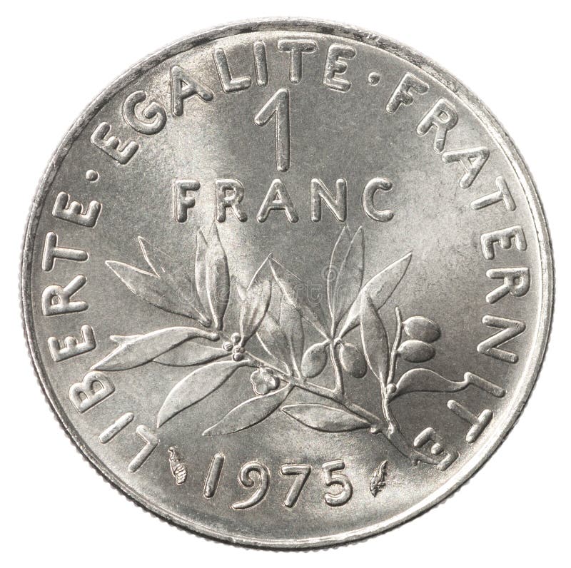 Moneta D'argento Del Franco Francese Immagine Stock - Immagine di ...