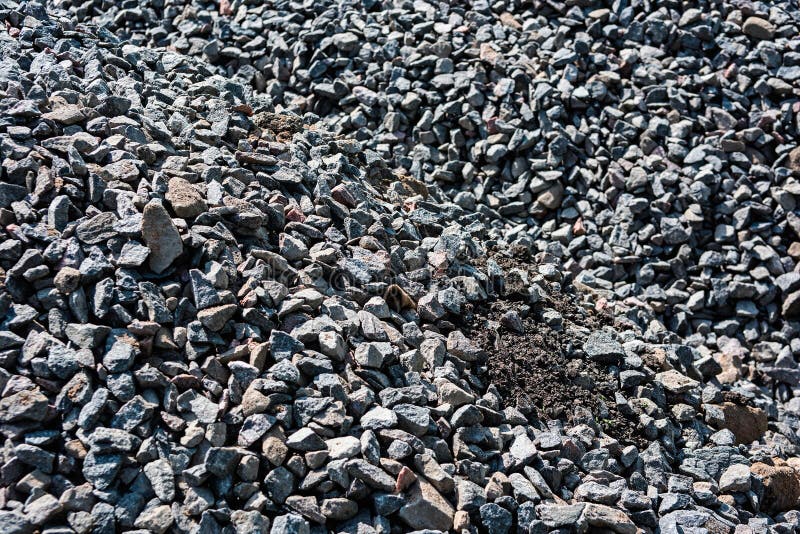 Un Grande Mucchio Della Ghiaia Della Strada Immagine Stock - Immagine ...