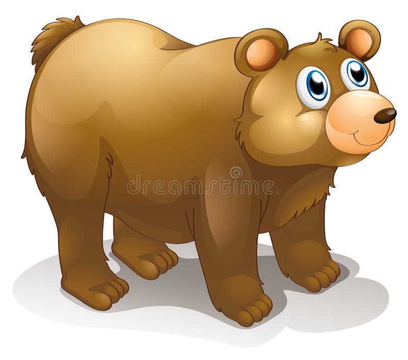 Un grande orso bruno illustrazione vettoriale. Illustrazione di scemo ...