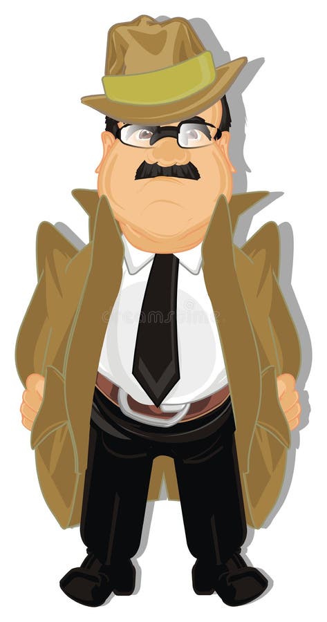 Detective spy, shadow stock vector. Illustration of dramatic - 122992559
