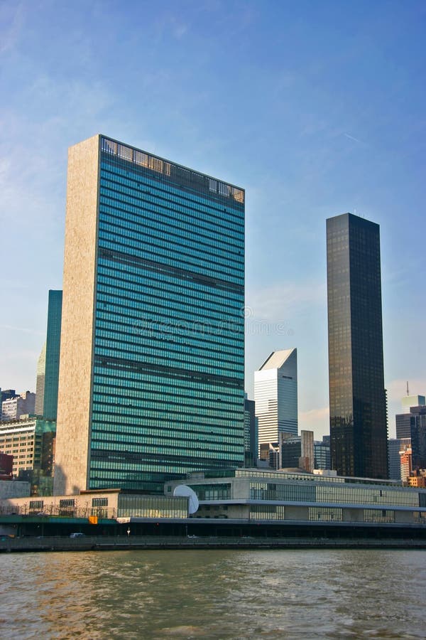 UN Headquarters, Manhattan, New York, Vertical Editorial Image - Image ...