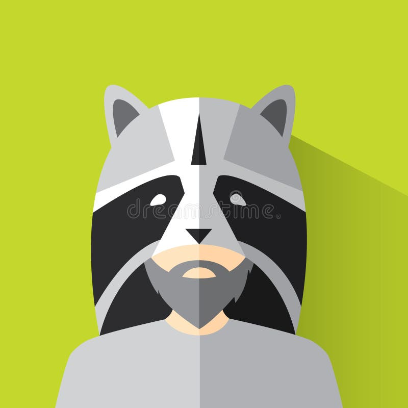 Avatar del mapache ilustración del vector. Ilustración de mirando ...