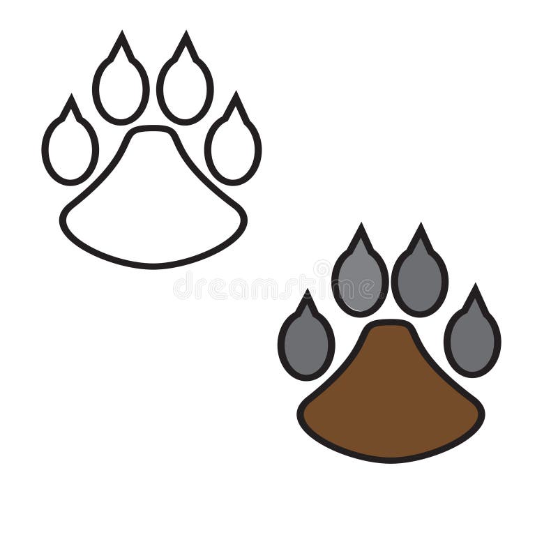Un Icono Vectorial De Pisadas Animales Ilustración del Vector ...