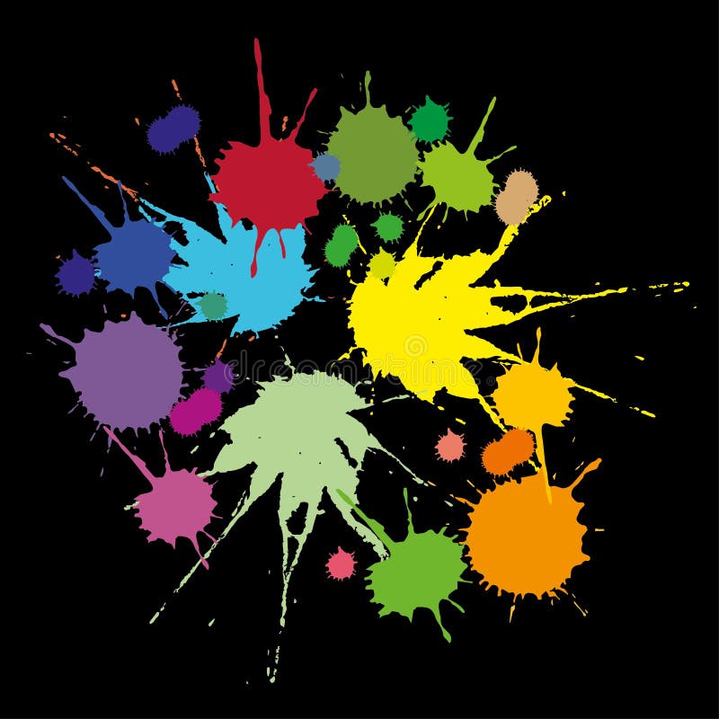 Macchie Colorate Di Inchiostro Illustrazione di Stock - Illustrazione ...