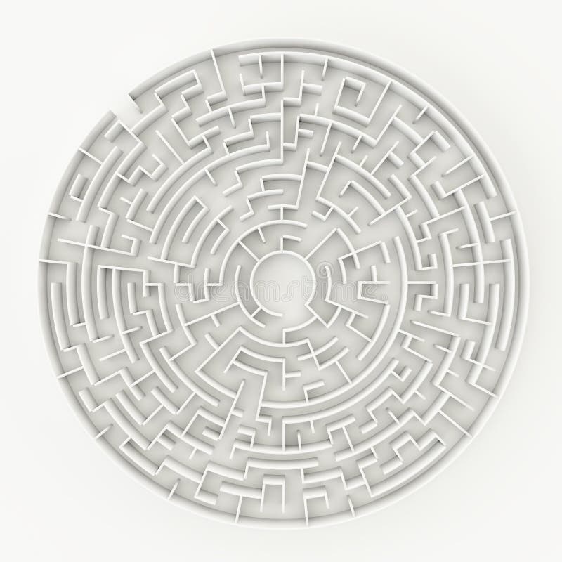 Un labyrinthe de cercle illustration stock. Illustration du labyrinthe ...