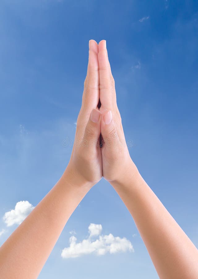 Un le mani nel saluto fotografia stock. Immagine di segno - 19027418