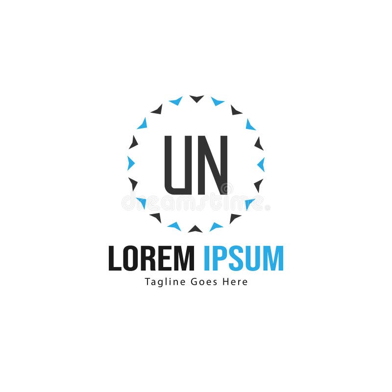 UN Letter Logo Design. Creative Modern UN Letters Icon Illustration ...