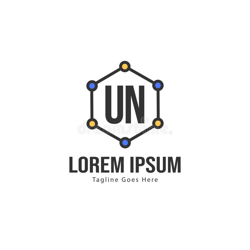 UN Letter Logo Design. Creative Modern UN Letters Icon Illustration ...