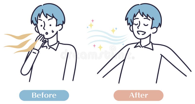 Un Macho Con Ilustración De Mal Aliento Ilustración del Vector ...