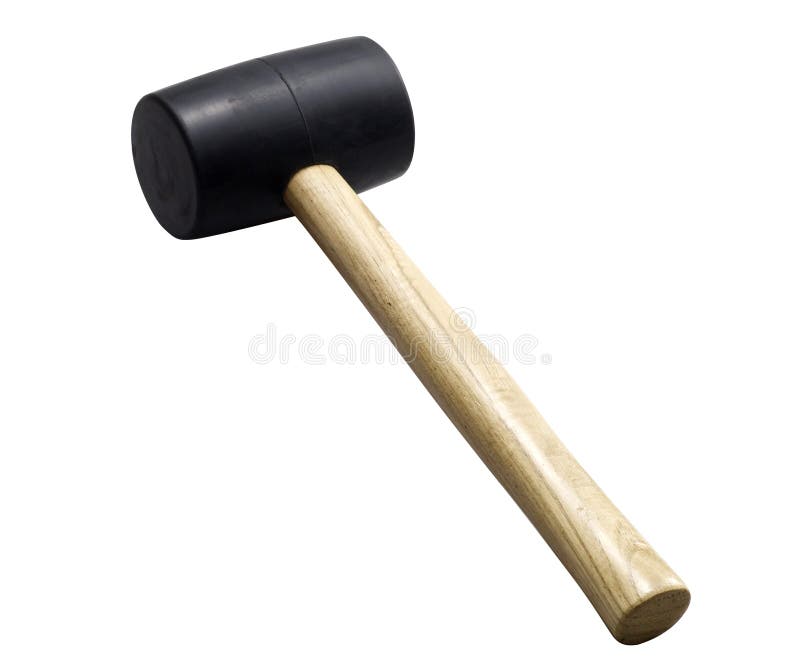 Un Maillet En Caoutchouc Noir Photo stock - Image du construction, noir ...