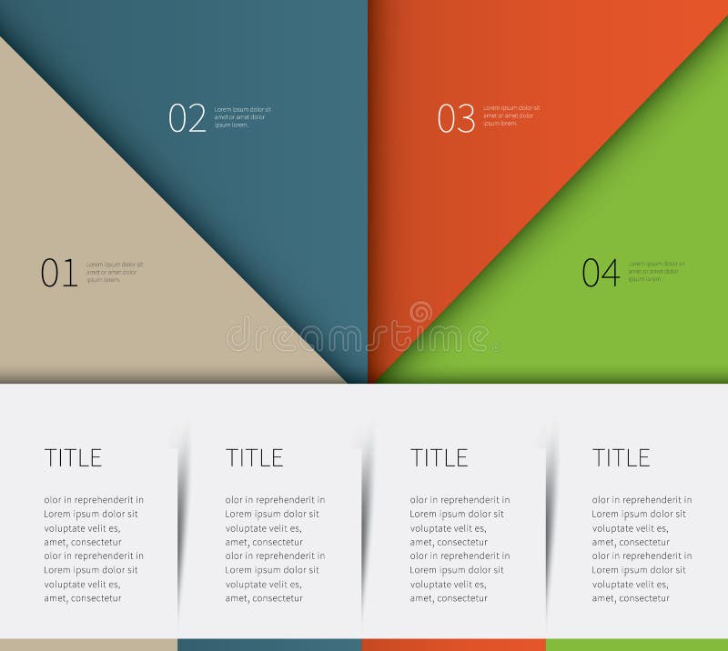 Un Modello Infographic Di 4 Opzioni Illustrazione Vettoriale ...
