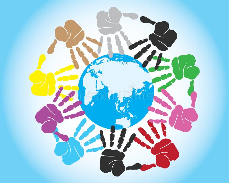 Un monde ensemble illustration de vecteur. Illustration du gens - 83802317
