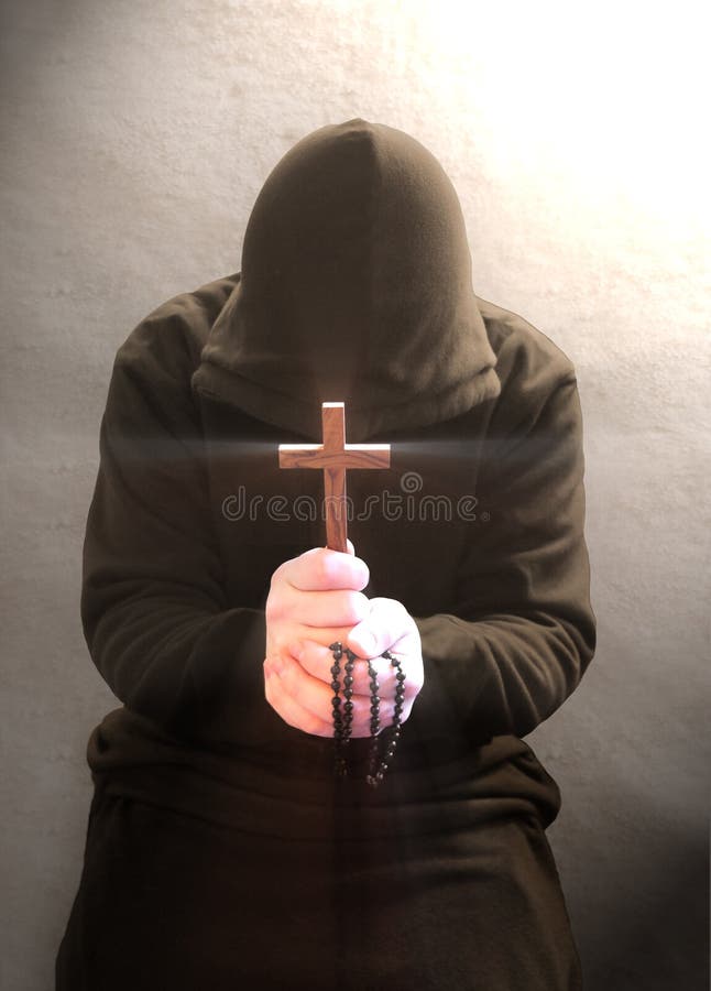 Un monje cristiano orando imagen de archivo. Imagen de dios - 4052193