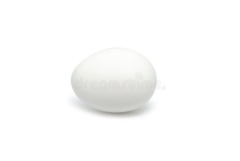 Un Oeuf Blanc, D'isolement Sur Le Fond Blanc Photo stock - Image du ...
