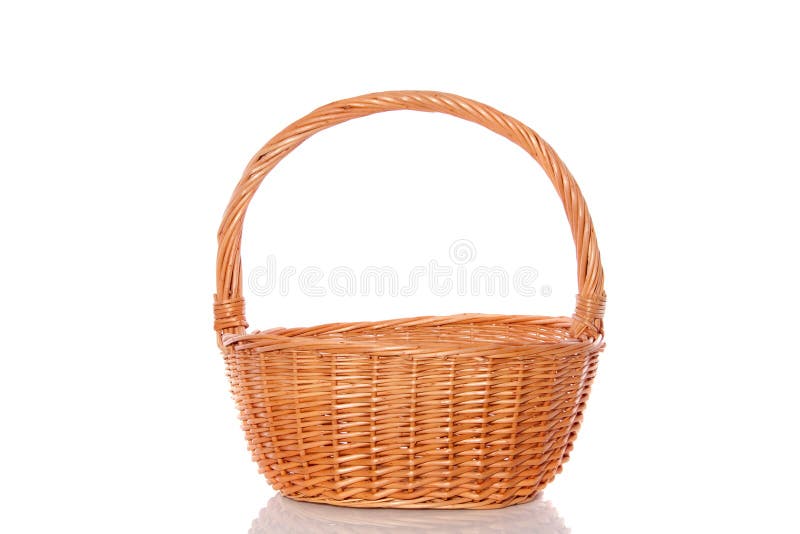 Un panier en osier vide image stock. Image du couleur - 16831857